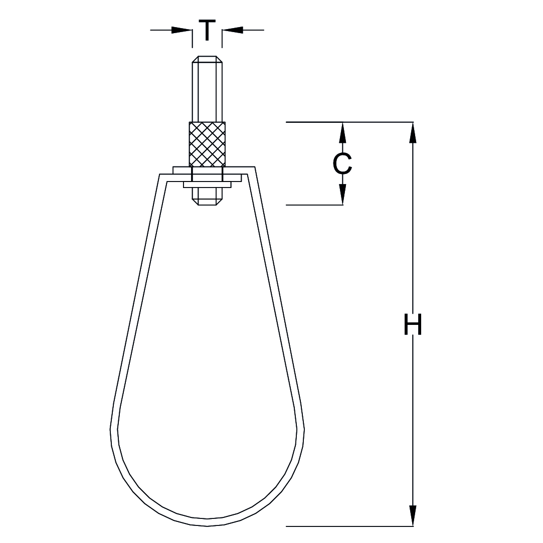 MÜPRO | Collier poire avec écrou moleté MSS