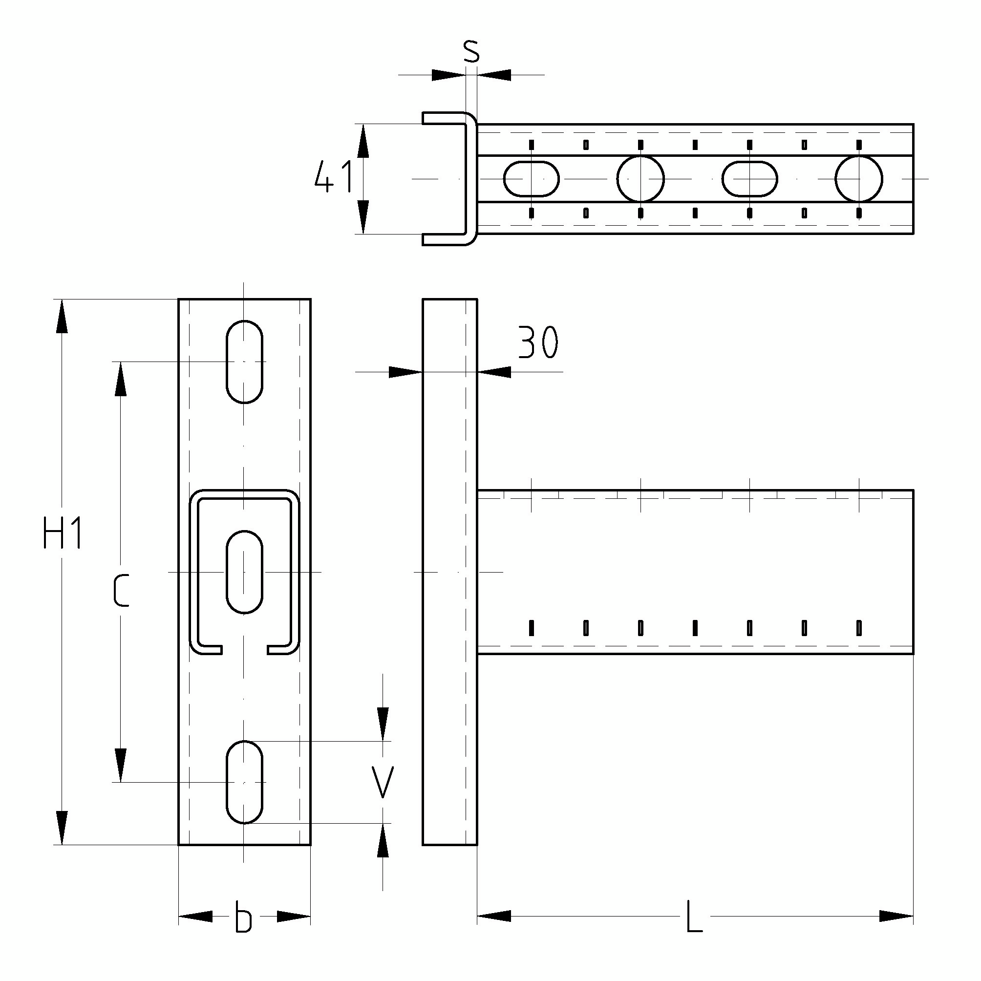 MÜPRO | Console rail MPC 800 | galvanisé à chaud